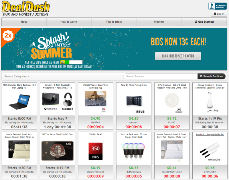 DealDash™ - Homepage - Best Penny Auction Sites